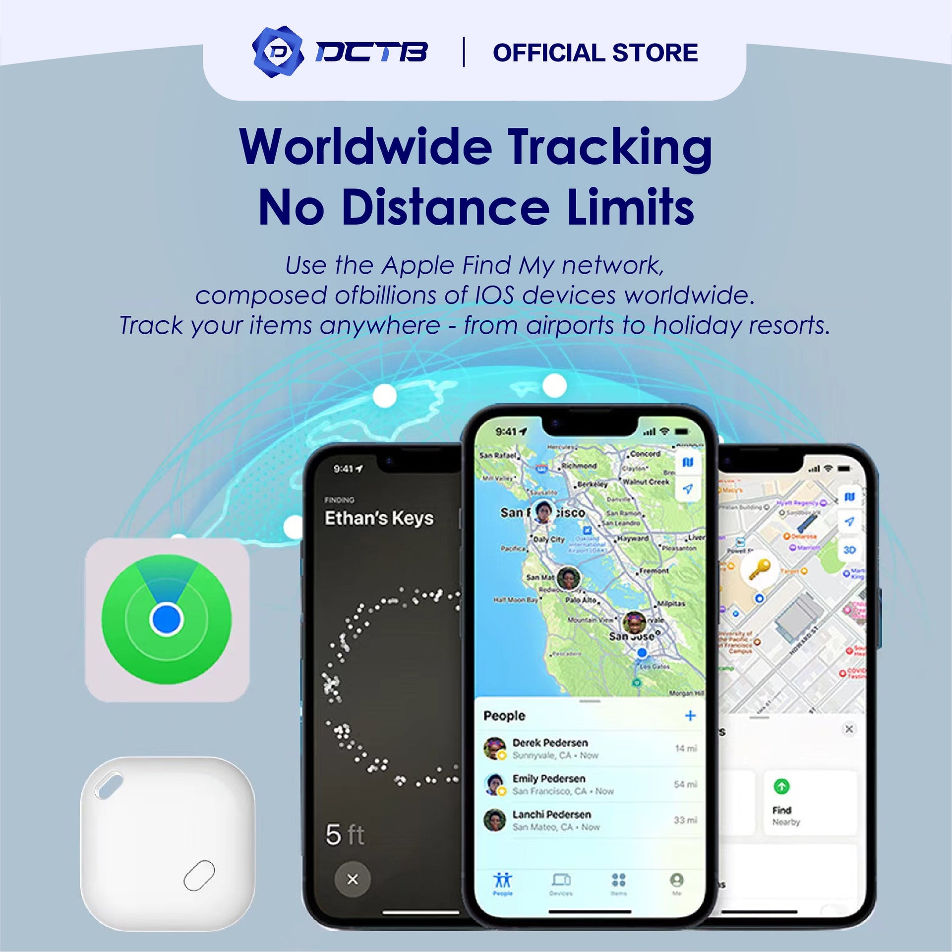 DCTB TAG Wireless Smart Tracker Mini World Tag Smart Tag